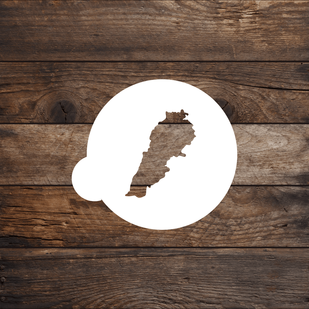 Map of Lebanon Round Cookie Stencil — Home Synchronize