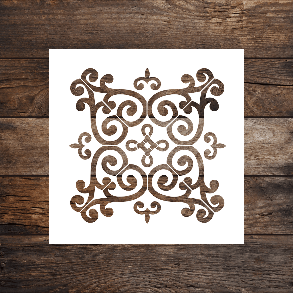 Lacy Tile Reusable Stencil For Painting — Home Synchronize