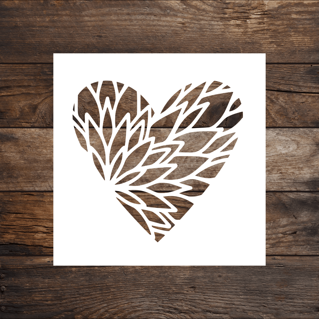 Flowery Heart Stencil — Home Synchronize