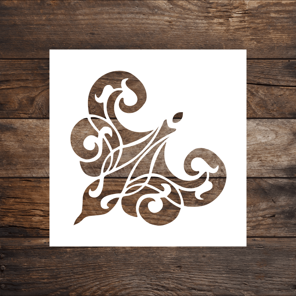 Brown Corner Swirl Designs