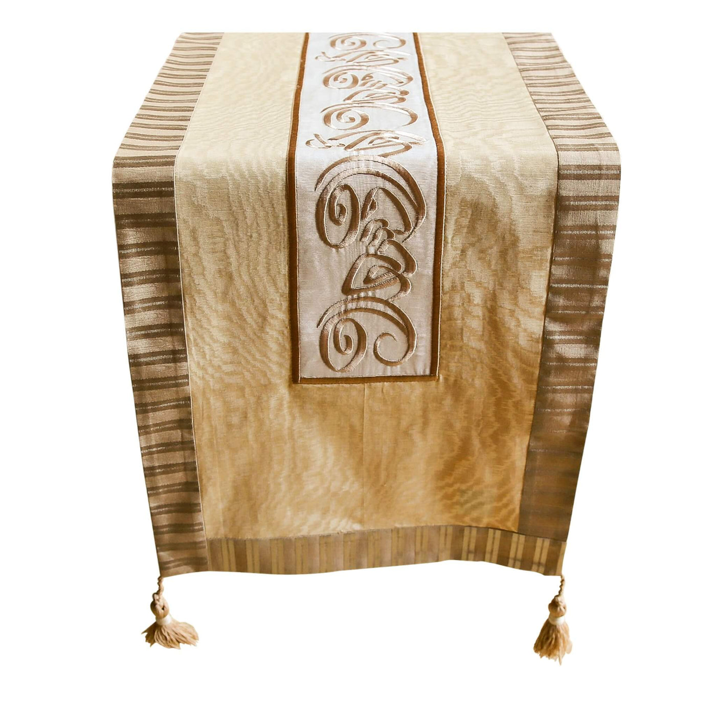 Long Table Runner Embroidered with Arabic Calligraphy — Home Synchronize